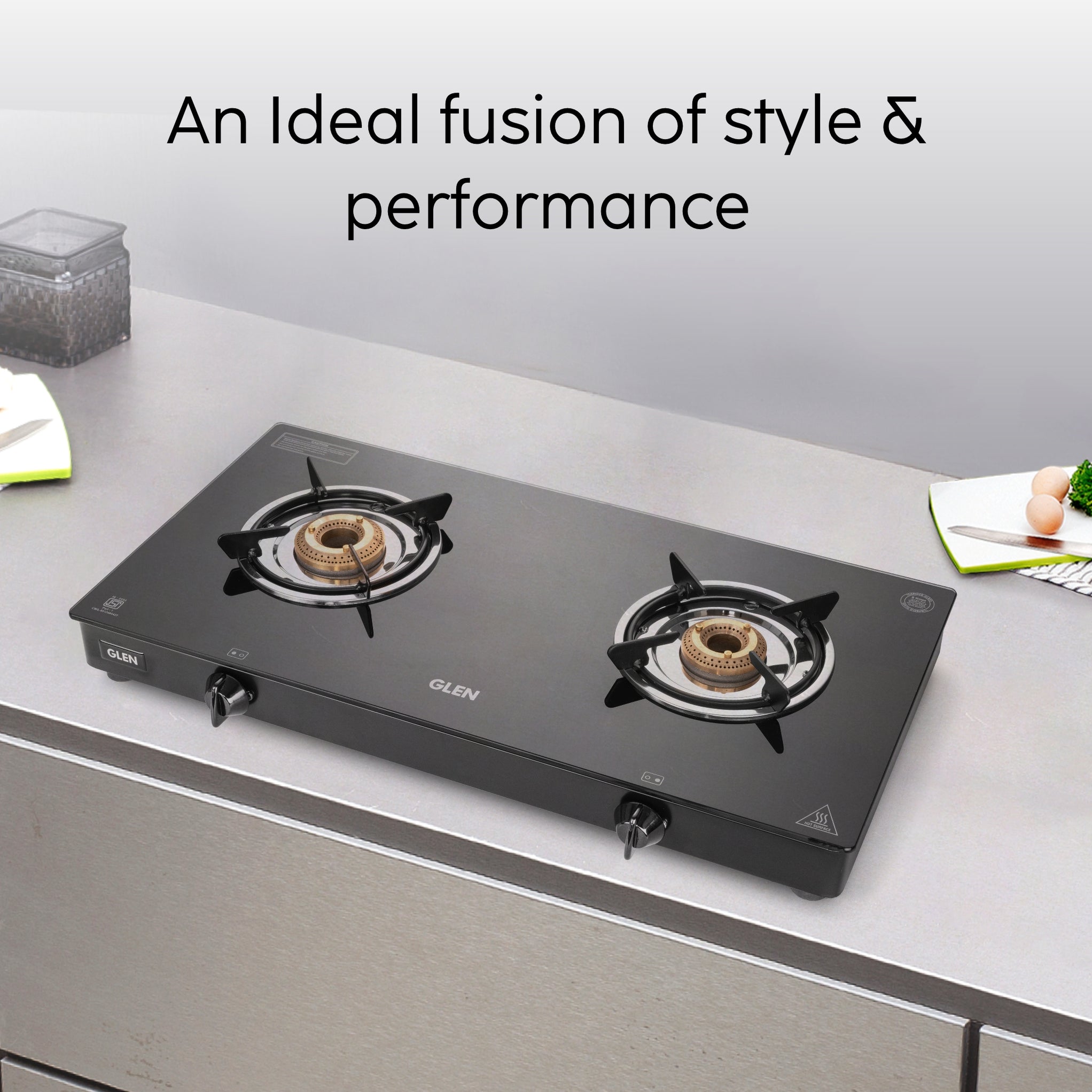 Buy 2 Burner Glass Gas Stove Online at the Best Prices | Glen