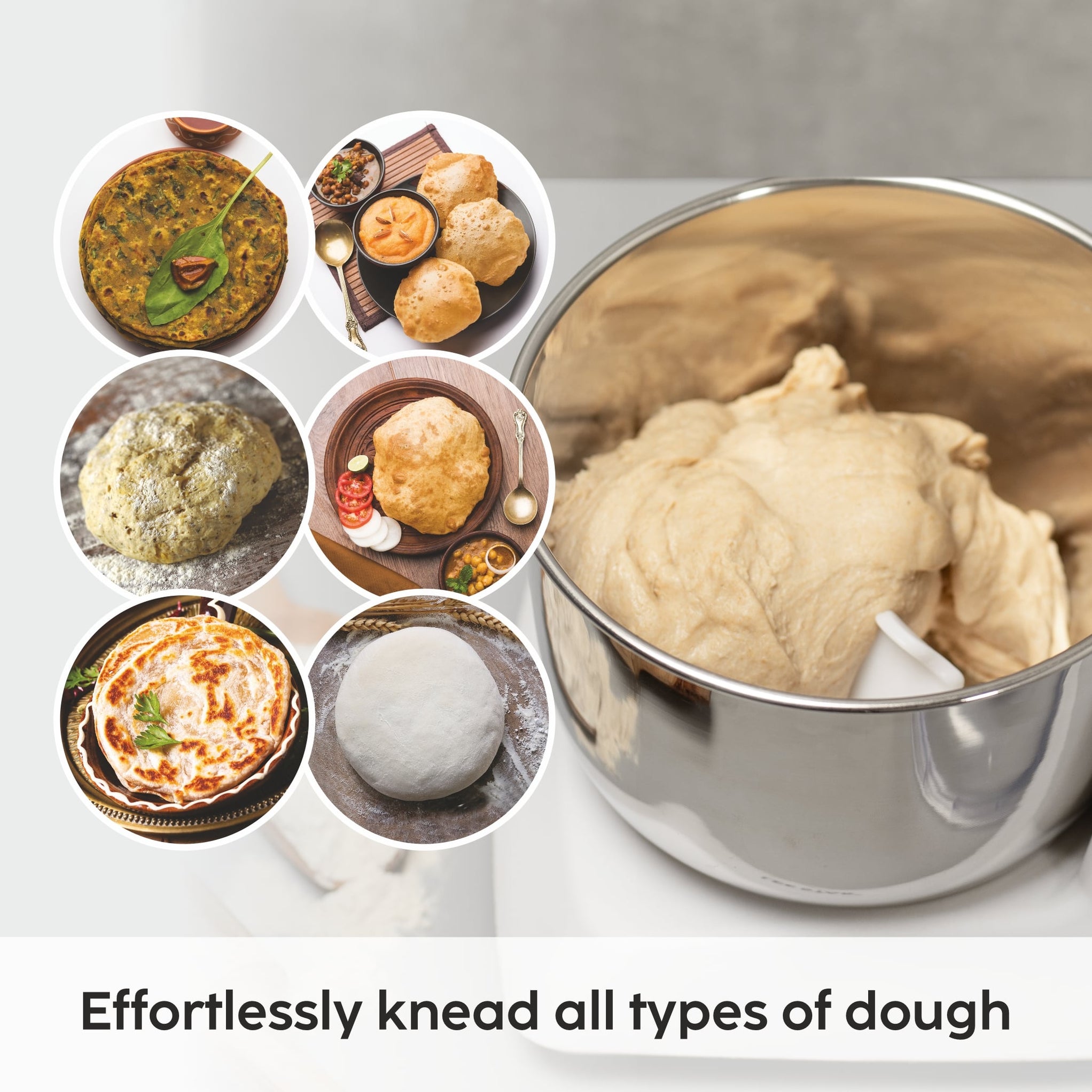 Buy Dough Maker 650 W with Hands-free kneading & 3L Large SS Bowl