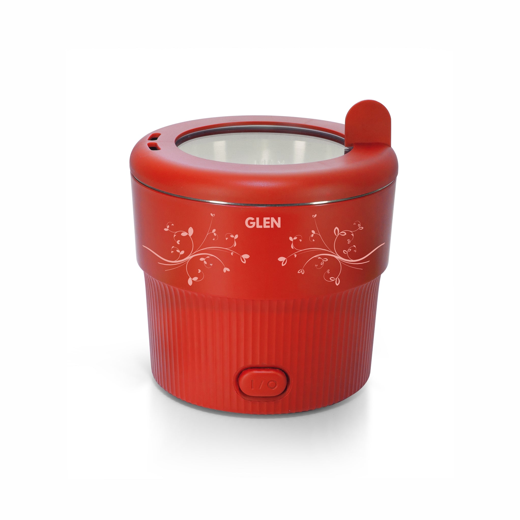 Electric Mini Cooker, 0.8 Litre Steam, Cook & Boil 500W- White and Red ...