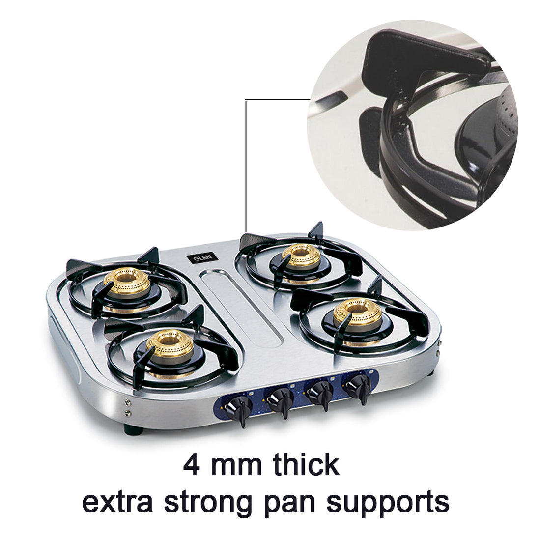 Buy Glen 4 Burner Gas Stove 1044 SS BB Cooktop Online