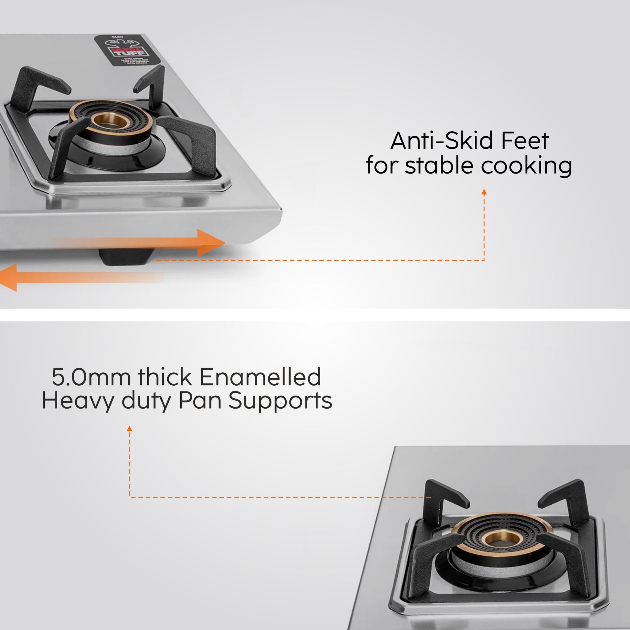 Buy Gas Stove 4 Burner Ultra Tuff Stainless Steel Online | Glen