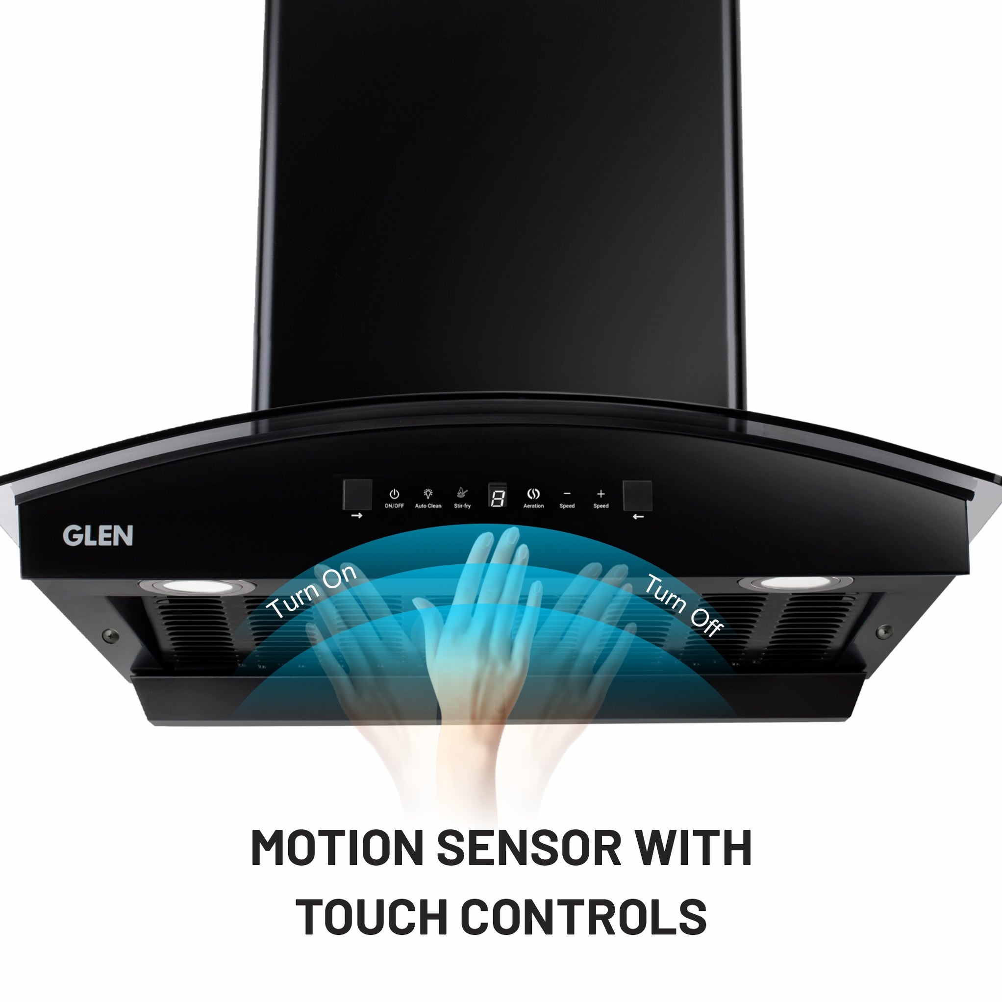 Buy Auto Clean Glass Chimney Filter with Heat Sensor & BLDC Motor