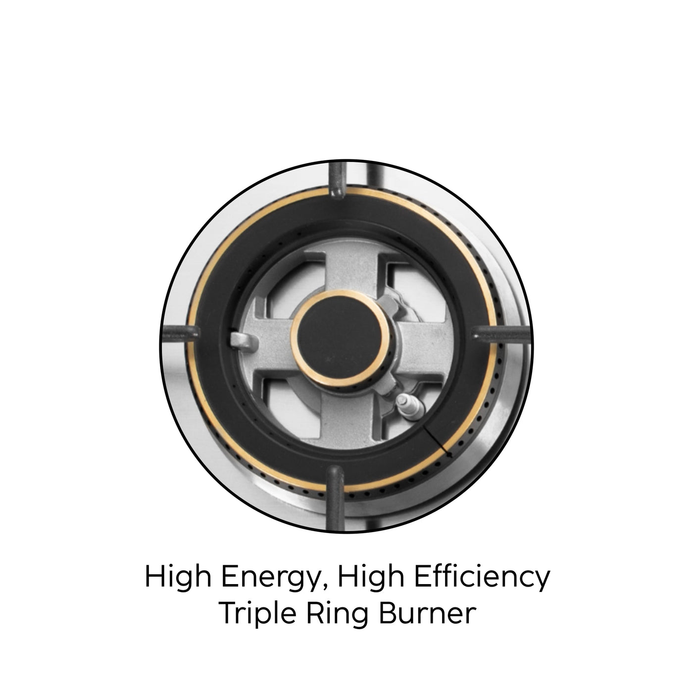 Buy 3 Burner Glass Hob with Two Mini Triple Ring Burner Online