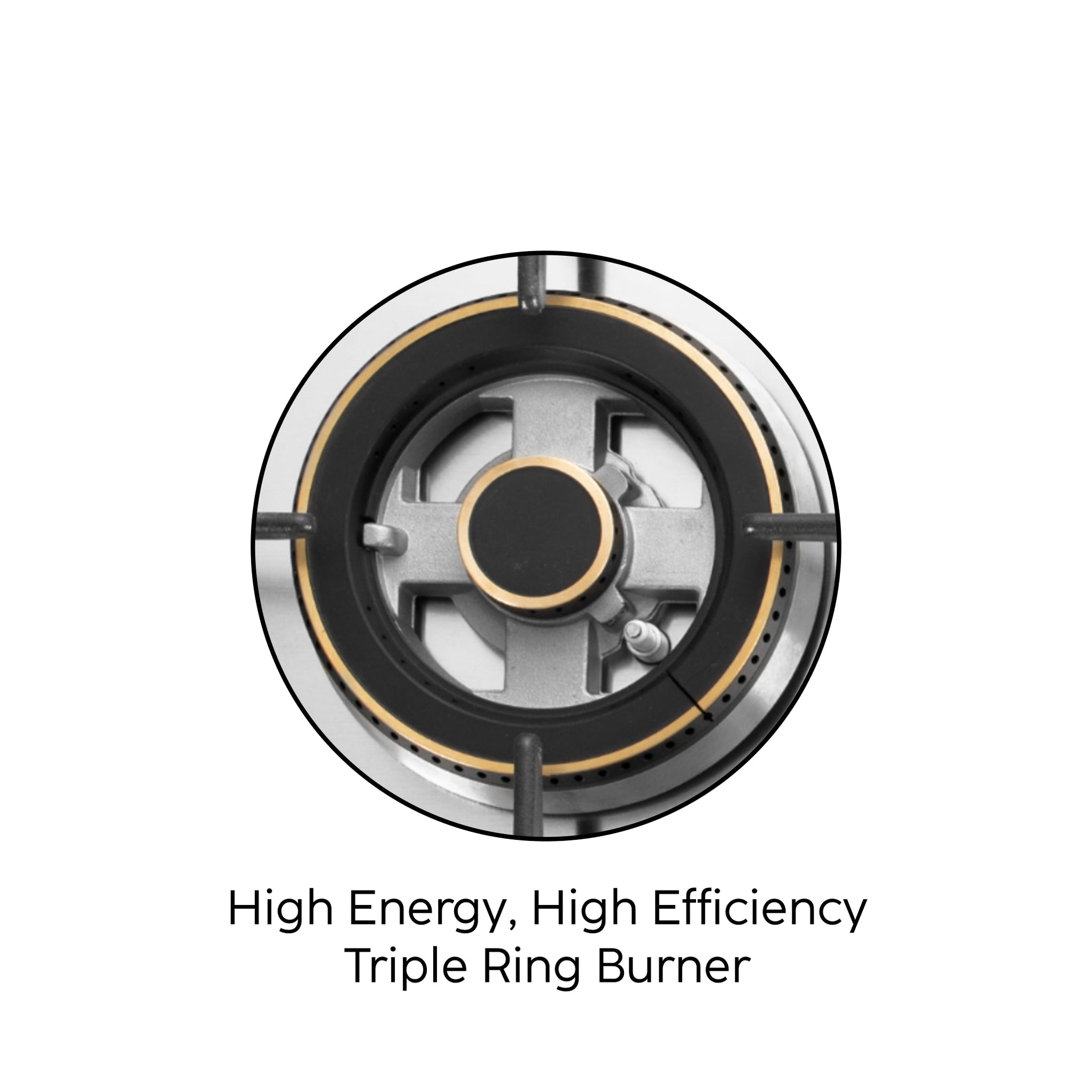 Buy 3 Burner Glass Hob with Two Mini Triple Ring Burner Online