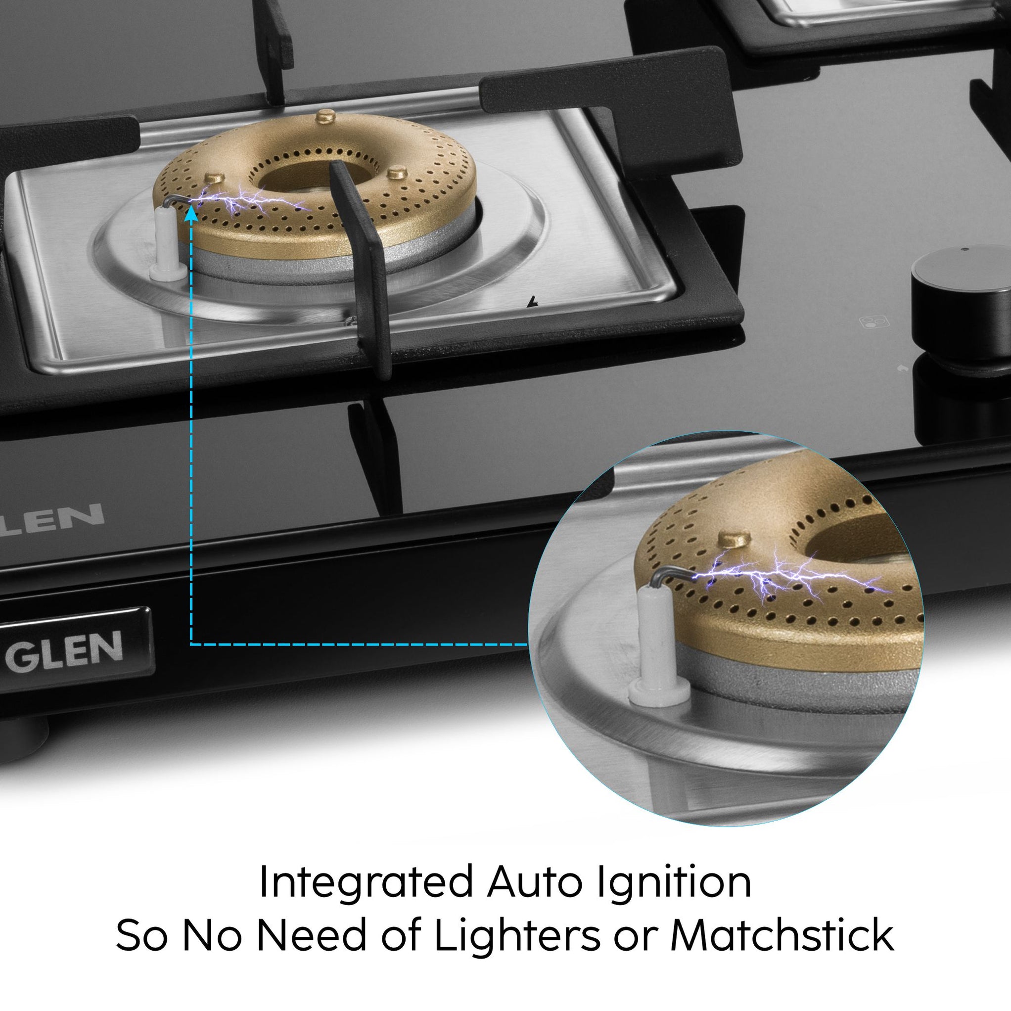 Buy 3 Burner Ultra Slim Free Standing Gas Hob Online | Glen — Glen ...