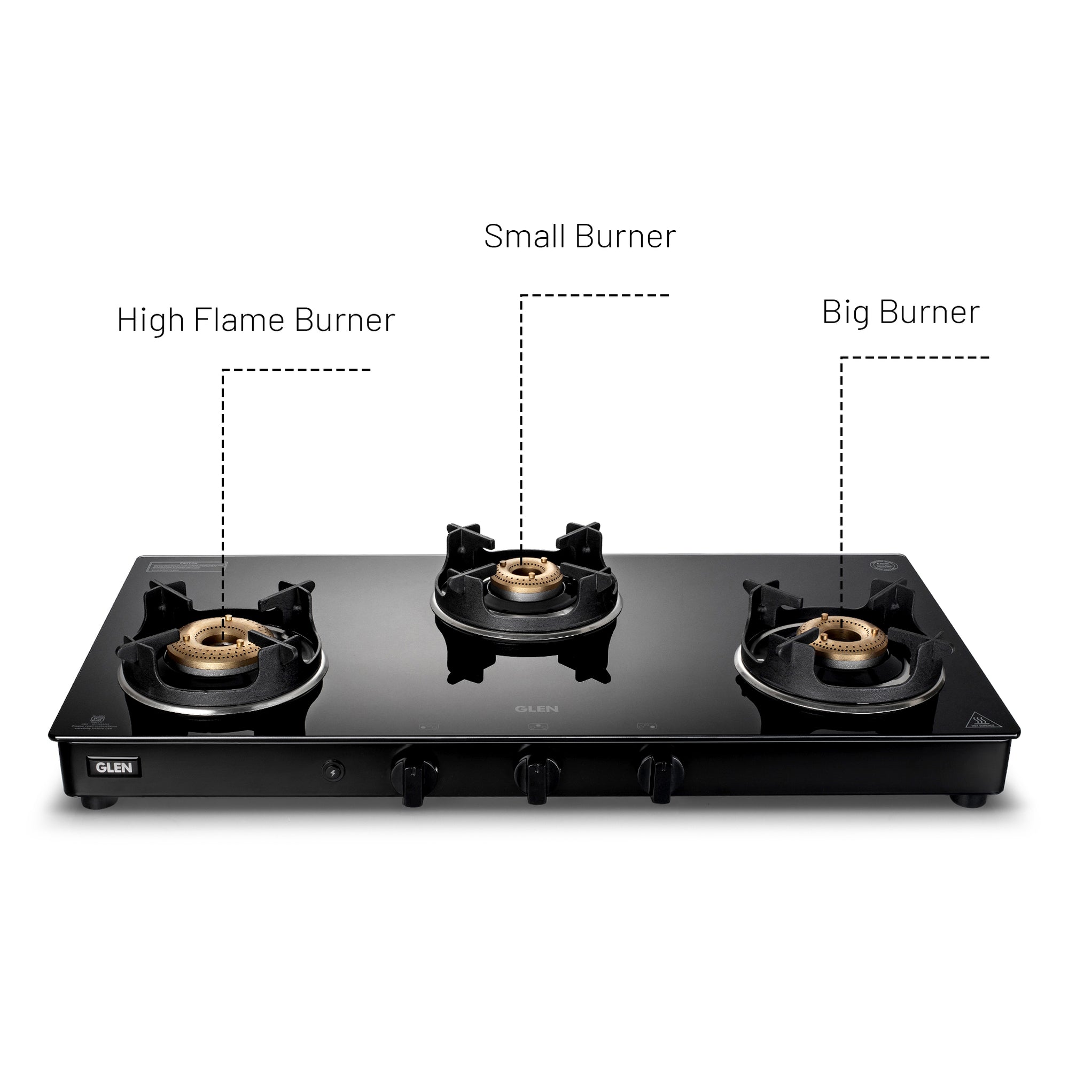 Buy Glen 3 Burner Glass Gas Stove 1038 GT CPS Online at Best Prices