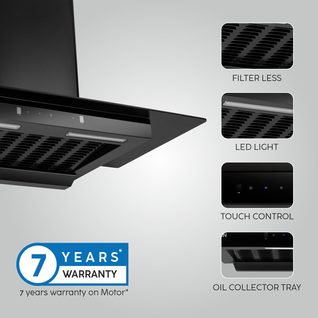 Buy Auto Clean Slim Filter Kitchen Chimney with Motion Sensor