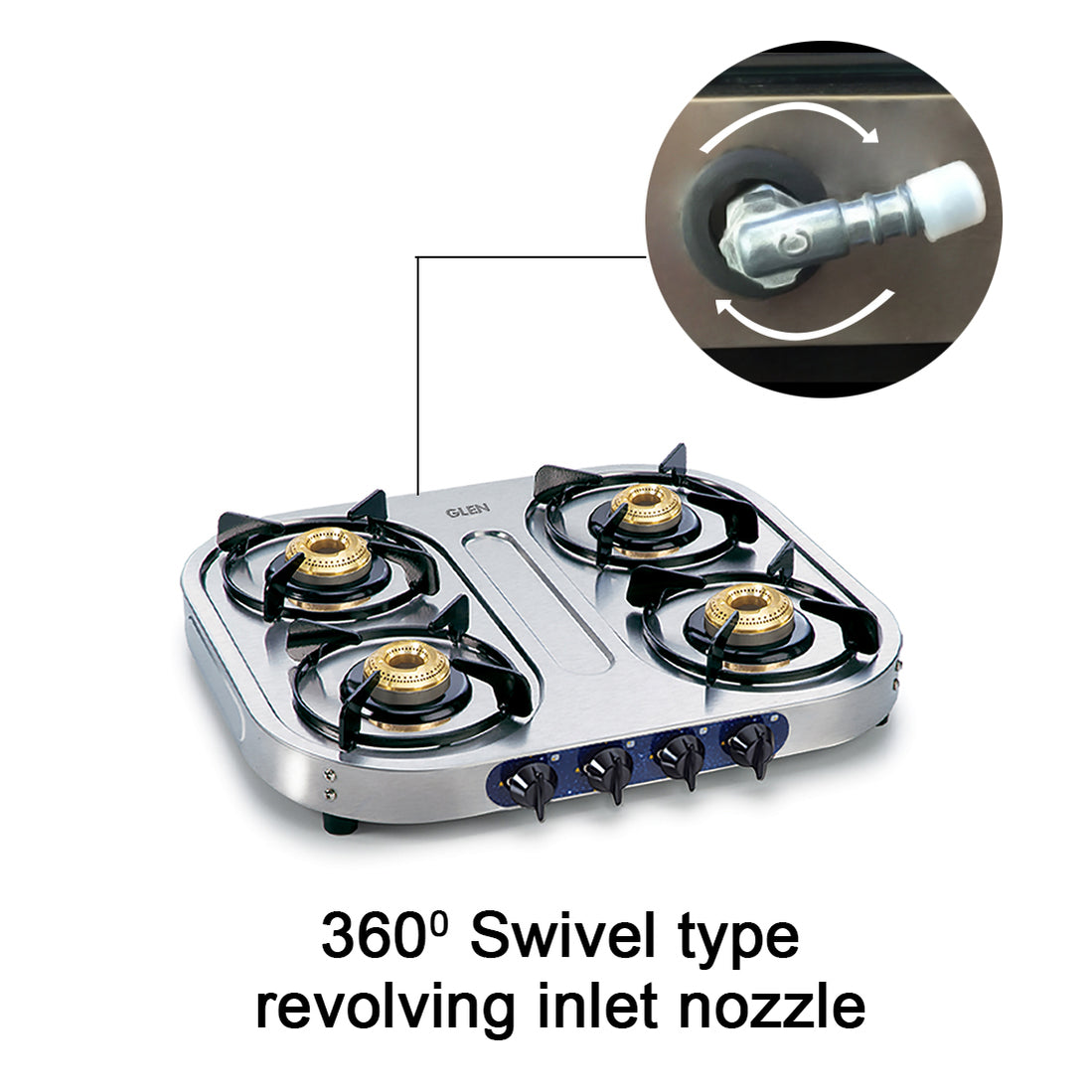 Gas Stove - Buy 4 Burner LPG Stainless Steel Gas Stove Online | Glen ...