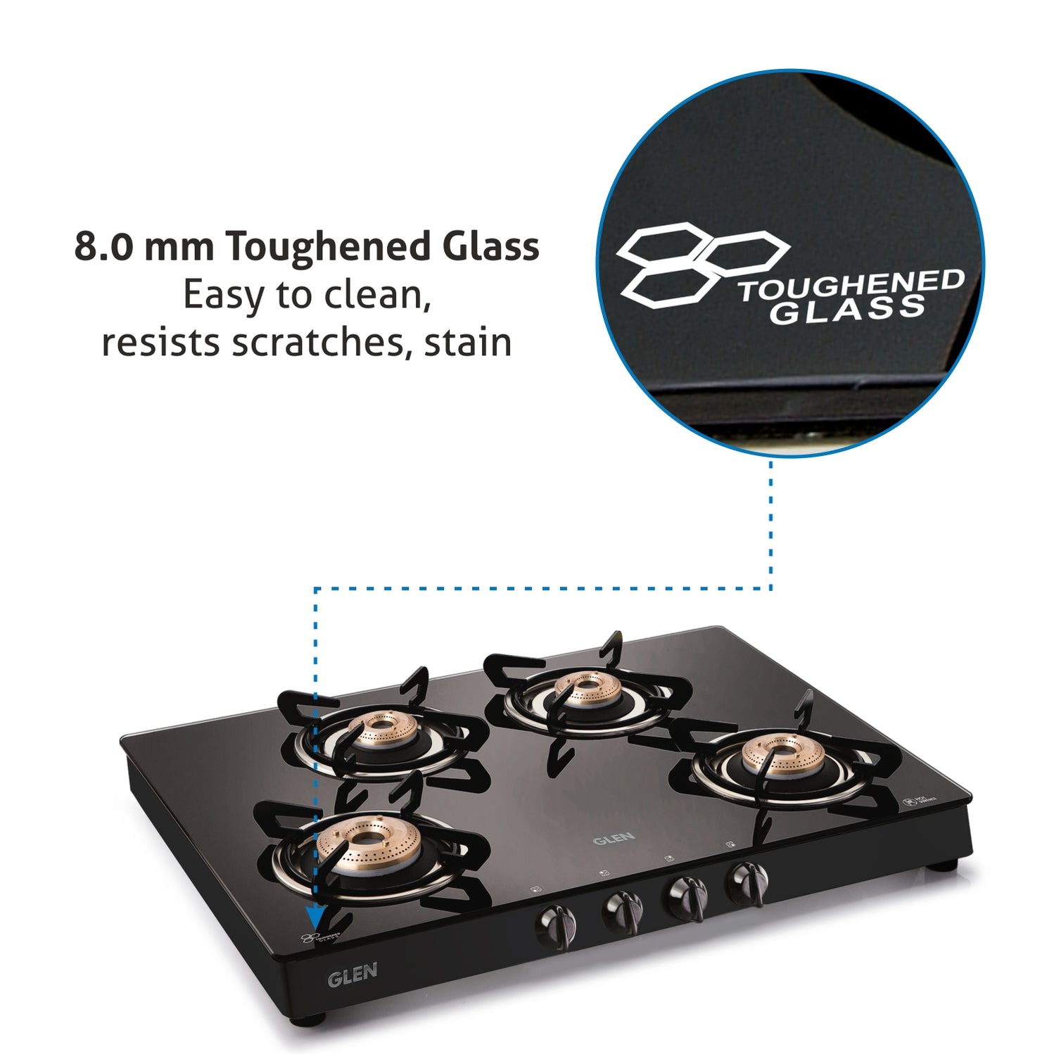 Buy Glen 4-Burner LPG Stove 1044GTBB Black for Efficient Cooking