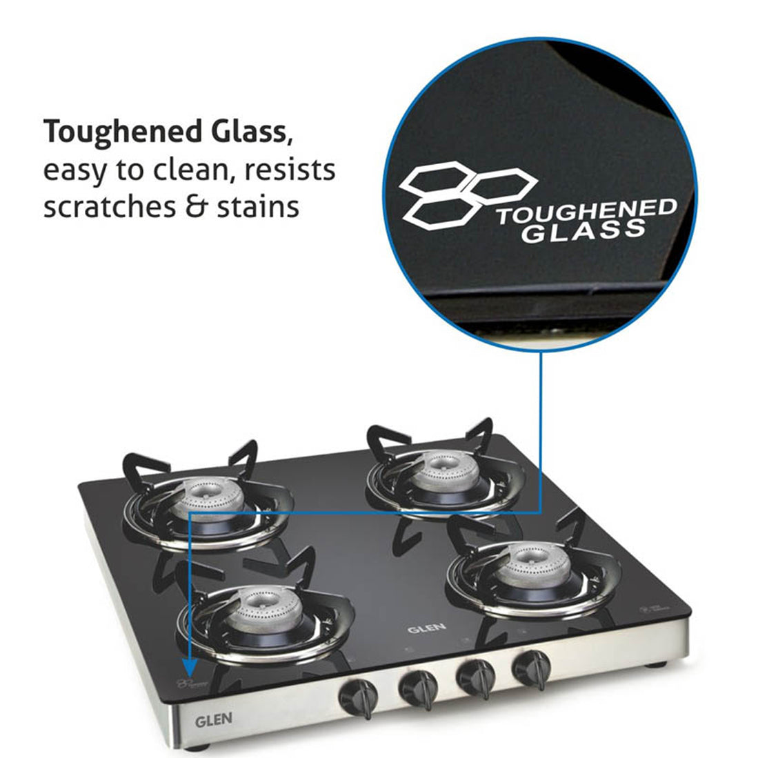 Buy Glen 4-Burner LPG Gas Stove 1043 GT Online at Best Prices