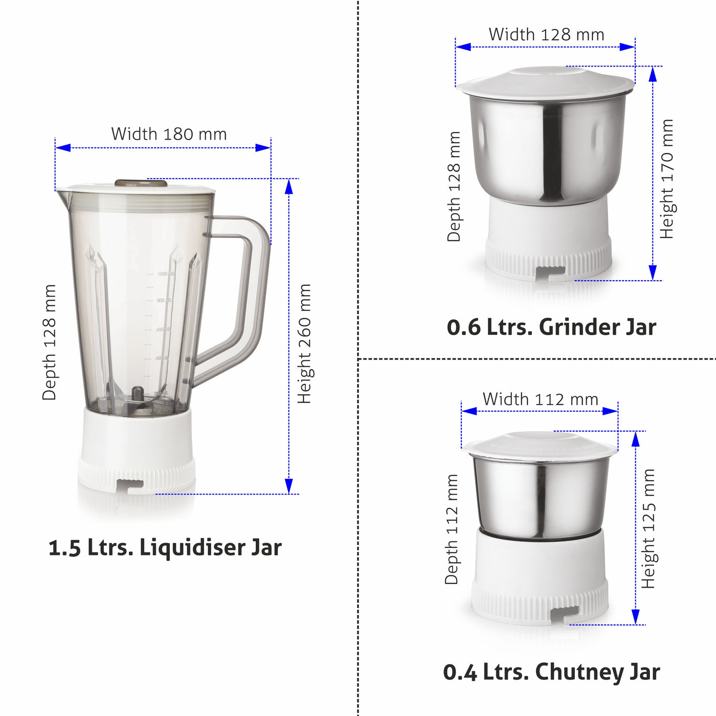 Buy 3-in-1 Juicer Mixer Grinder with 3 Jars 500 watt Power