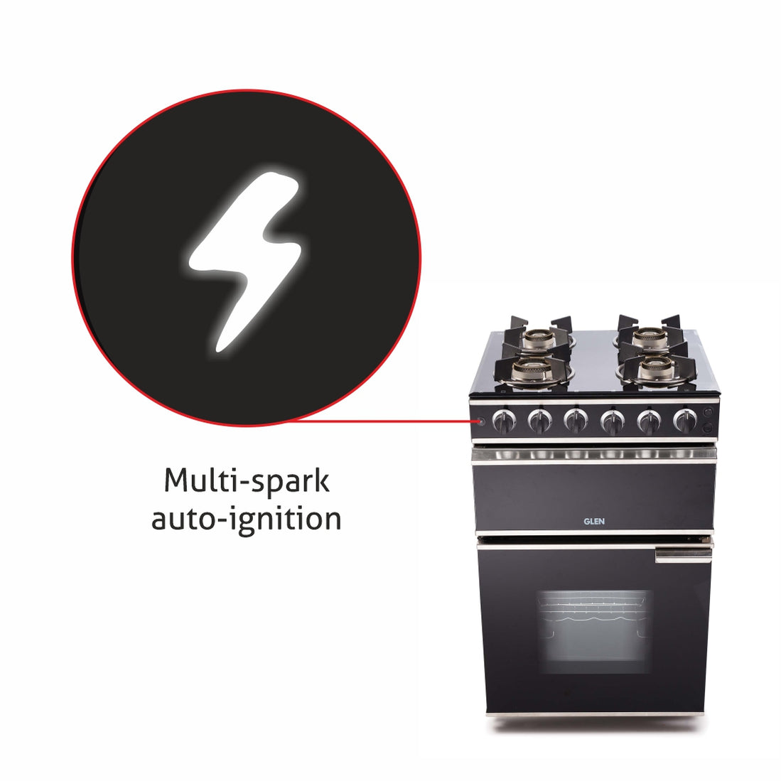 Buy Glen LPG Cooking Gas Range 2014 DB AI | 4 Double Ring Burners