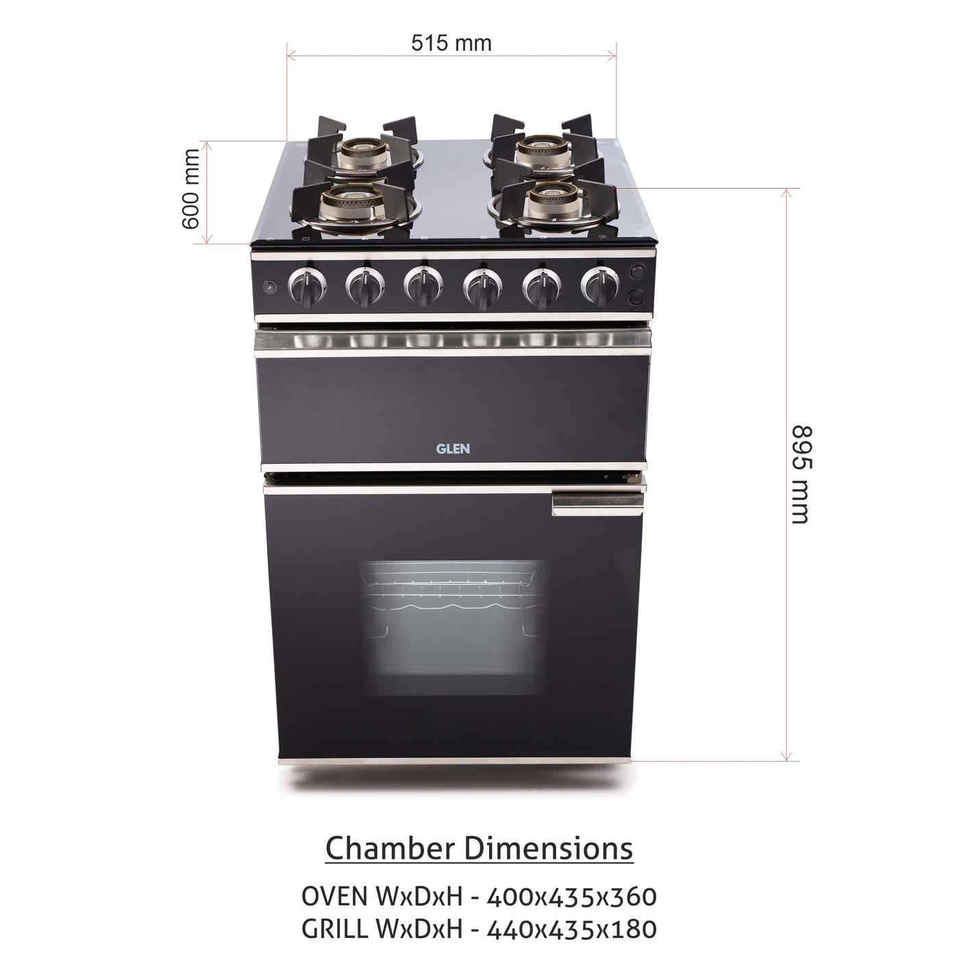 Buy Glen LPG Cooking Gas Range 2014 DB AI | 4 Double Ring Burners