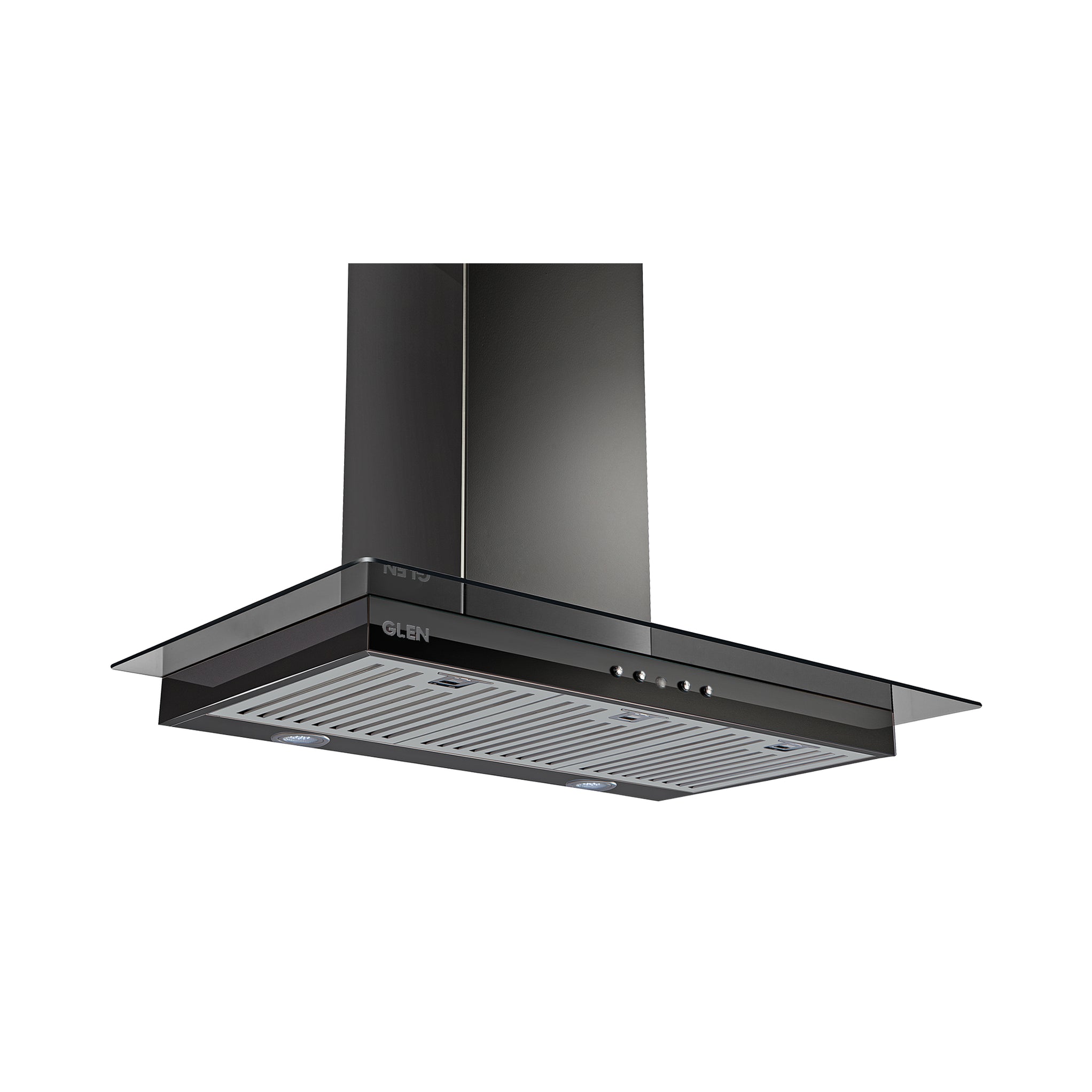 Buy Glen Wall-Mounted Black Glass Kitchen Chimney 90cm
